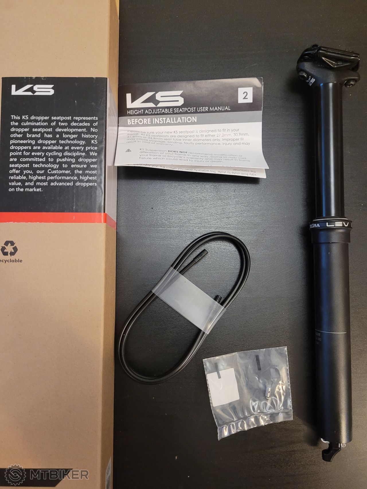 Teleskopicka sedlovka KS LEV Integra 125mm, 31.6mm - Teleskopické sedlovky na kolo - MTBIKER bazar